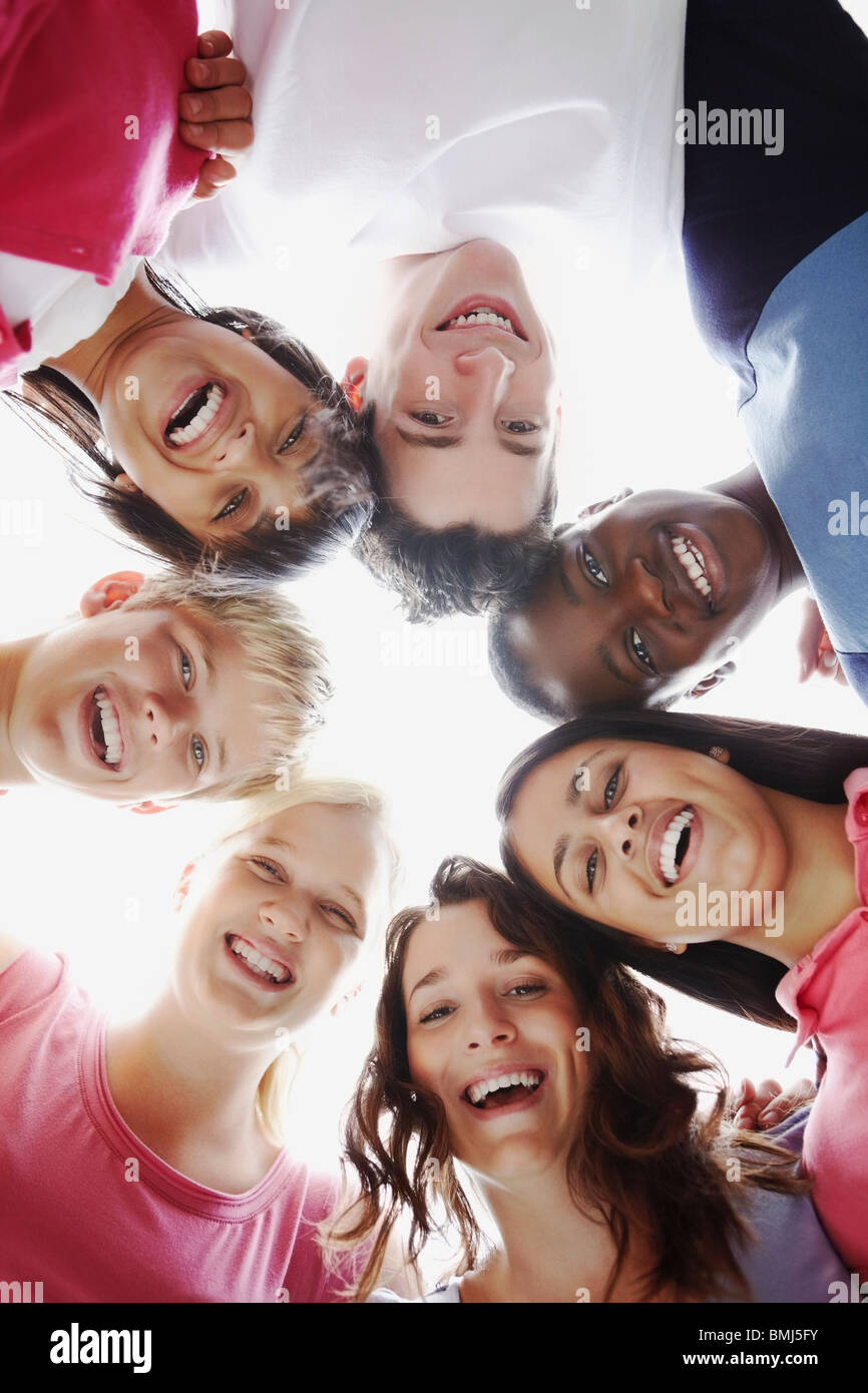 Group of friends in a circle Stock Photo - Alamy