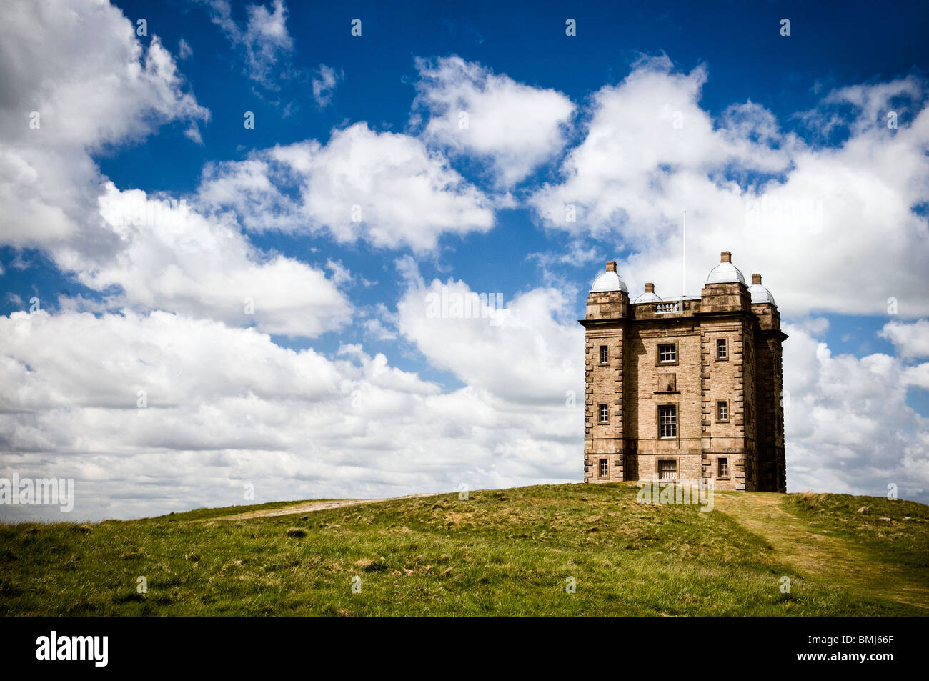 A tower called the Cage in Lyme Park in Cheshire, England Stock Photo ...