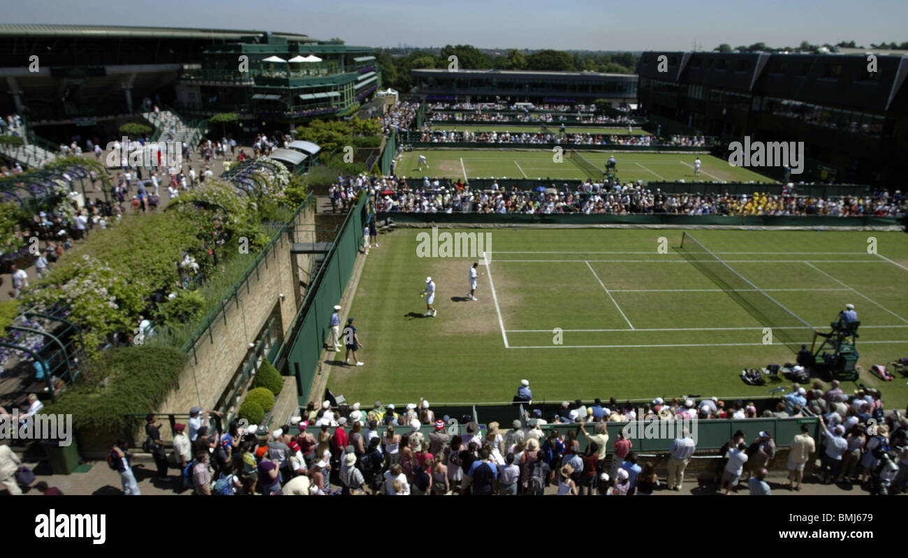 a view of the all england tennis club wimbledon Stock Photo - Alamy