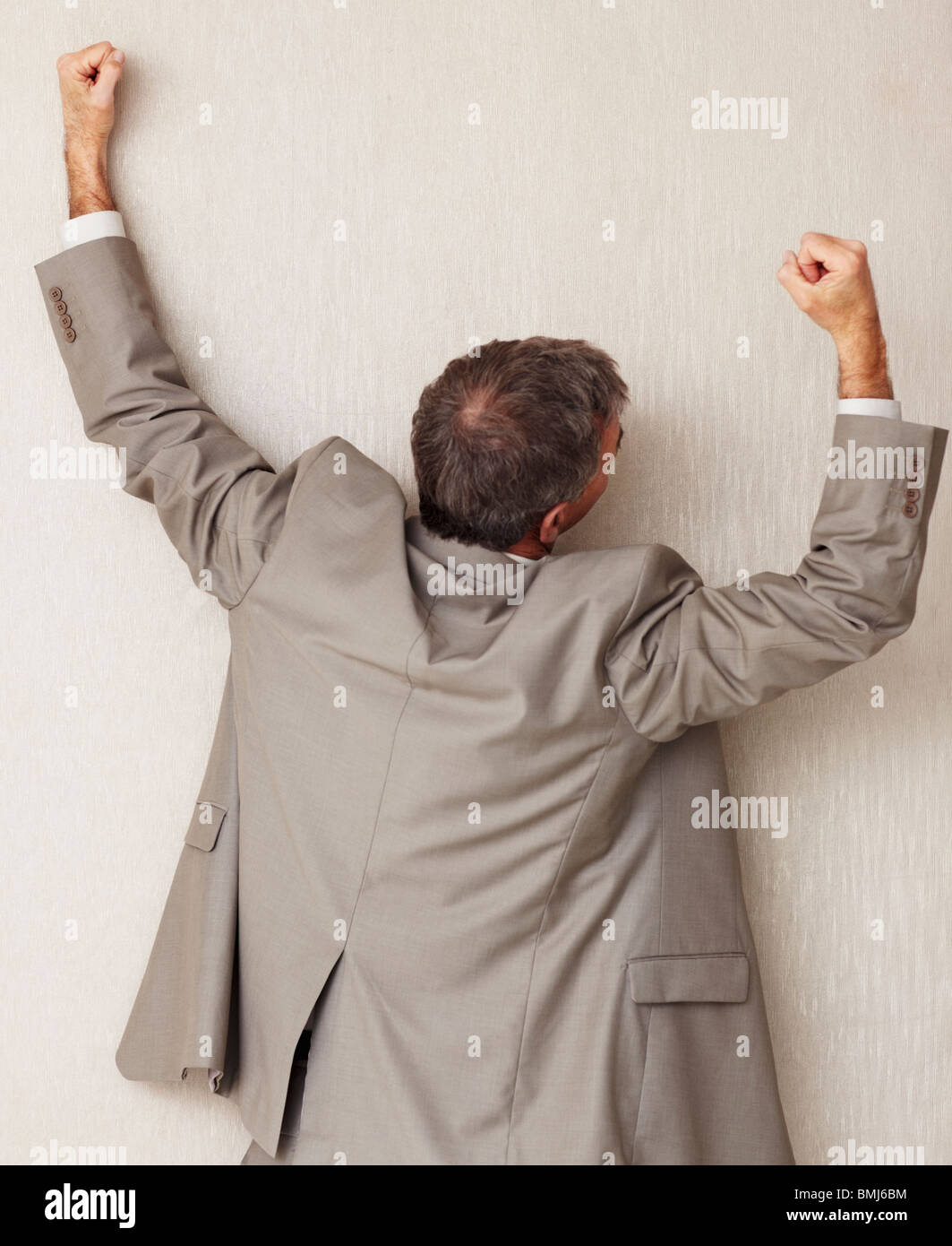 Stressed businessman rear view hi-res stock photography and images - Alamy