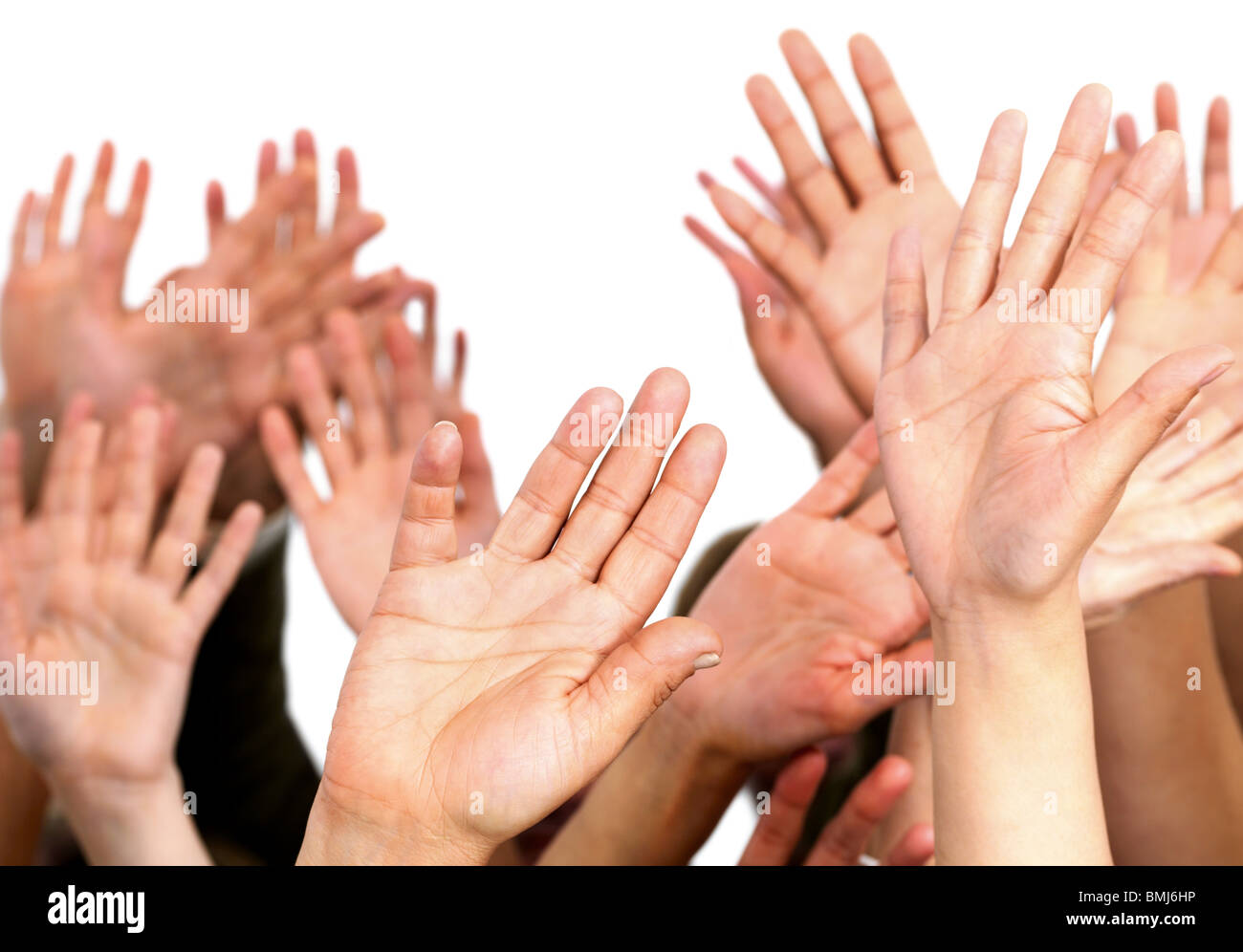 Hand waving cutout hi-res stock photography and images - Alamy