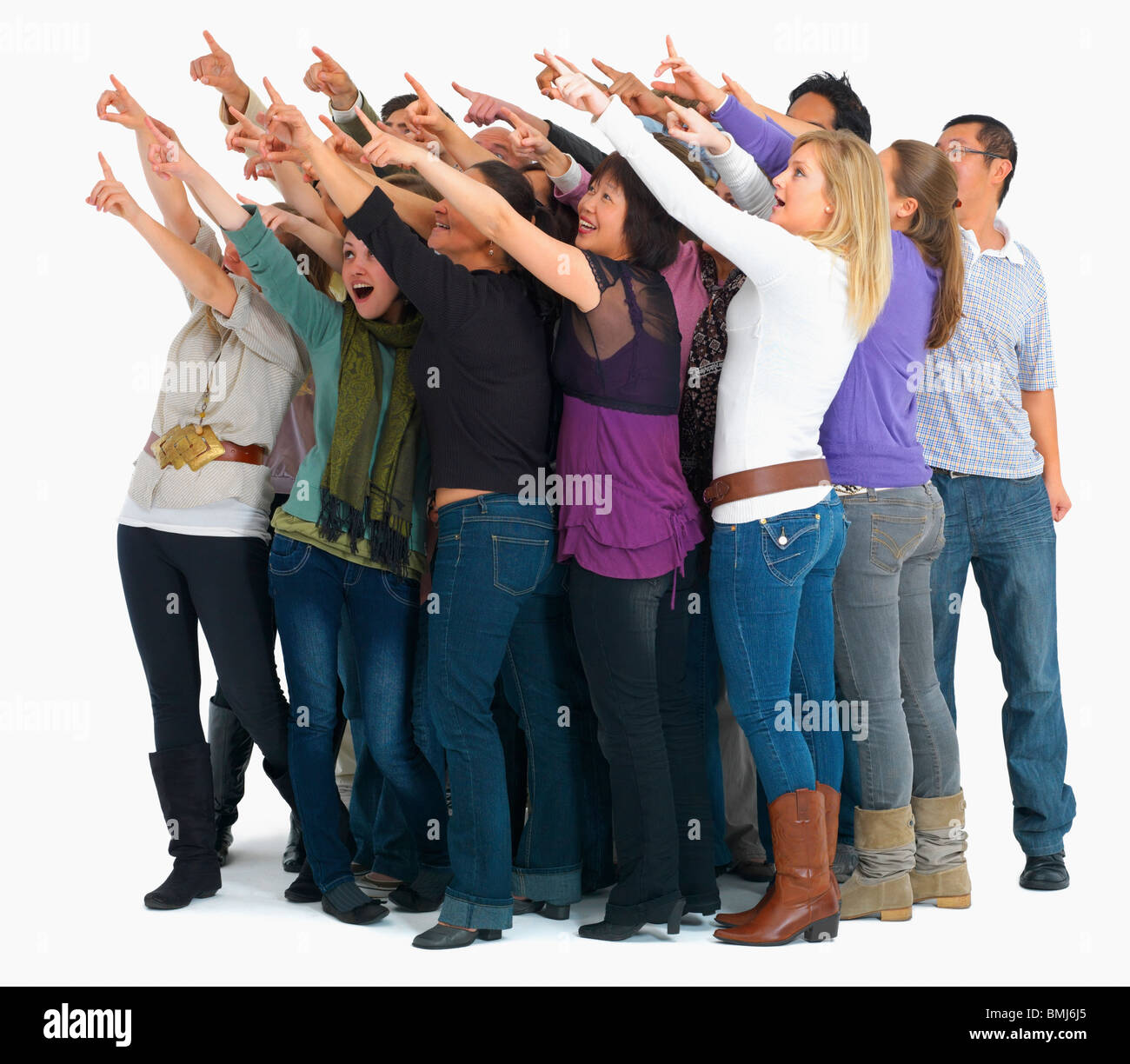 Man pointing ahead Cut Out Stock Images & Pictures - Alamy