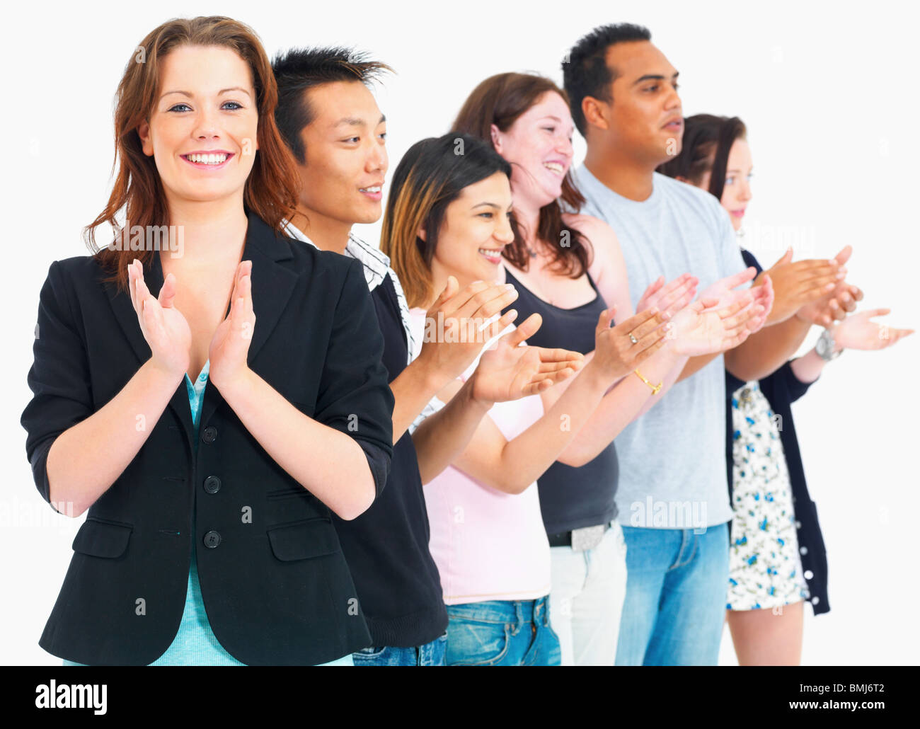 Half length clapping hi-res stock photography and images - Alamy