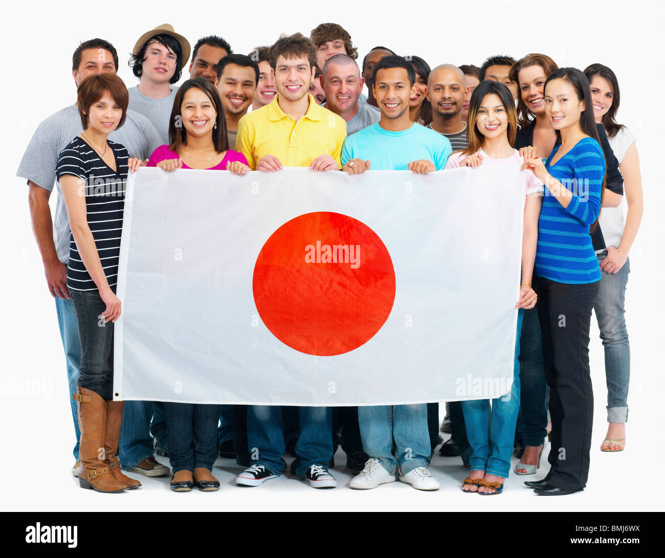 People holding flag Stock Photo - Alamy