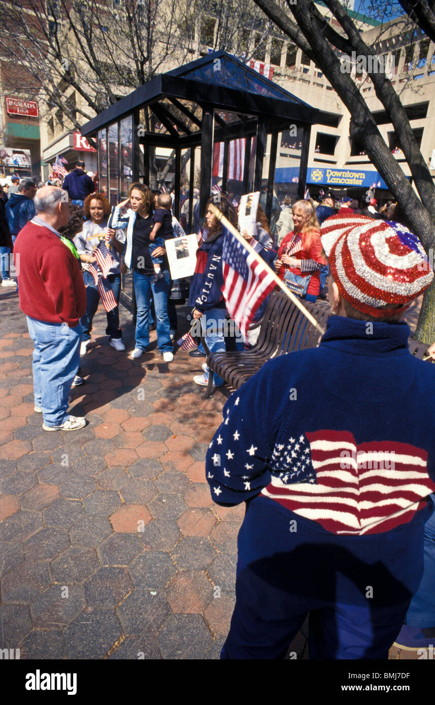 Small town patriotic parade celebrations Americana American flag pride ...