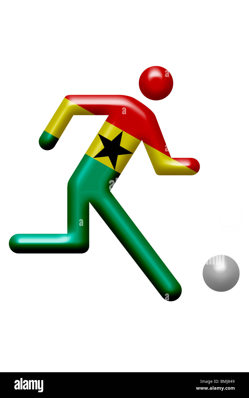 3d soccer ball ghana Cut Out Stock Images & Pictures - Alamy