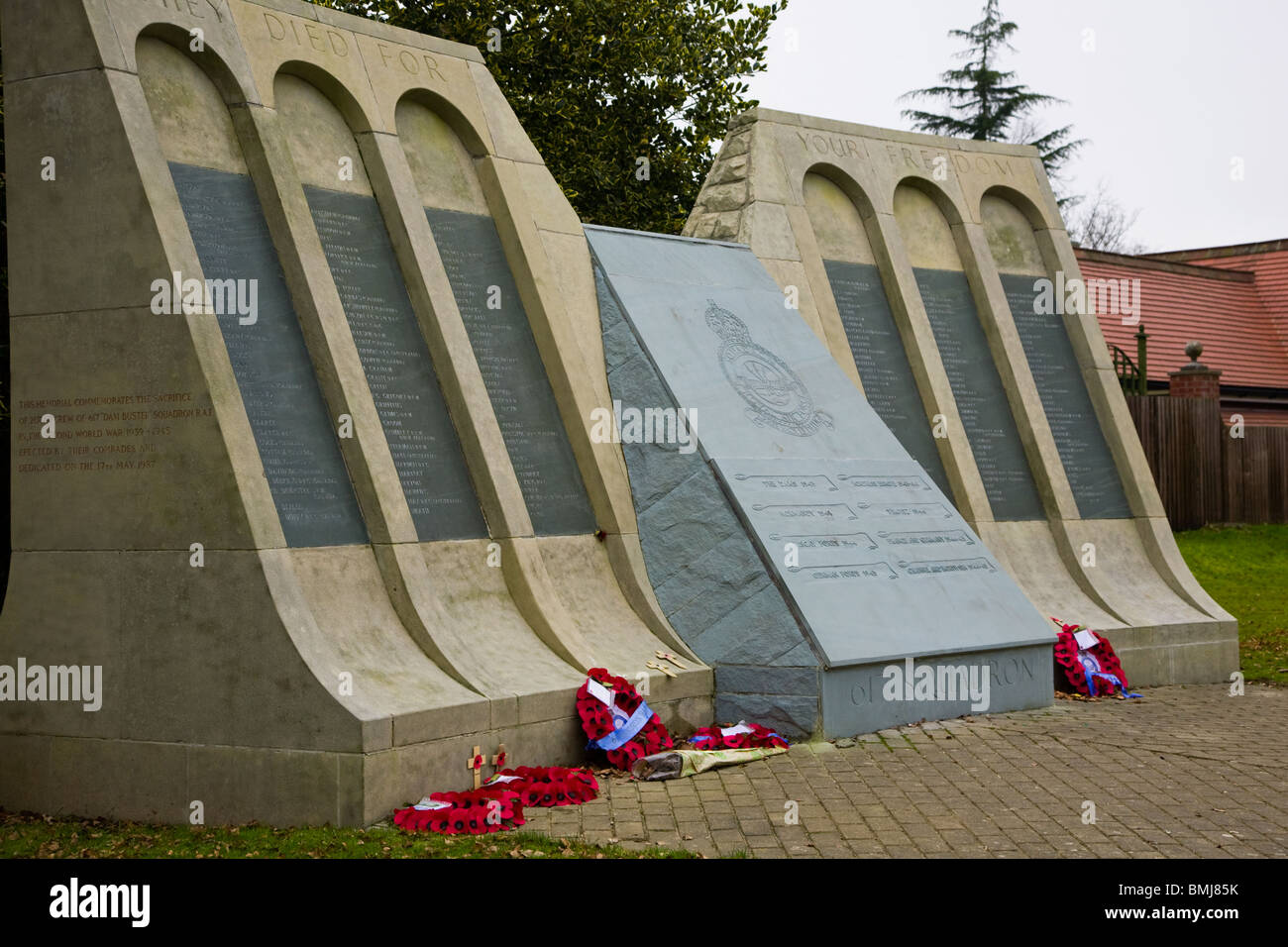 RAF "Dambusters" war memorial Stock Photo - Alamy
