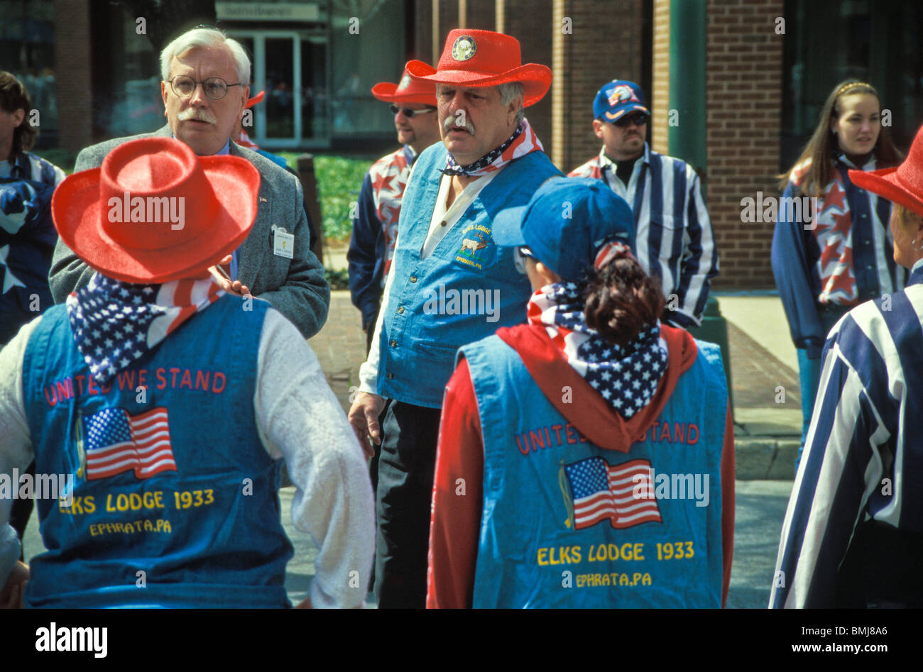 Small town patriotic parade celebrations Americana American flag pride ...