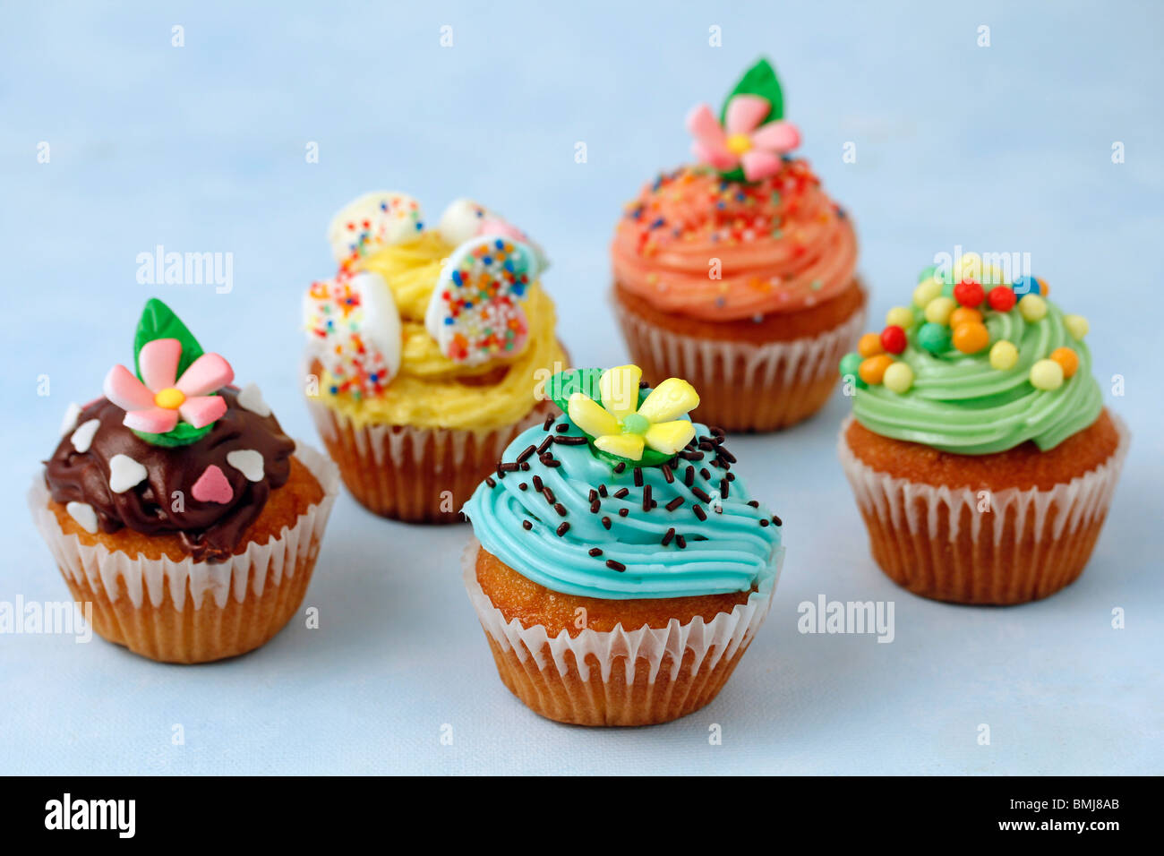 Assorted cupcakes Recipe available Stock Photo - Alamy
