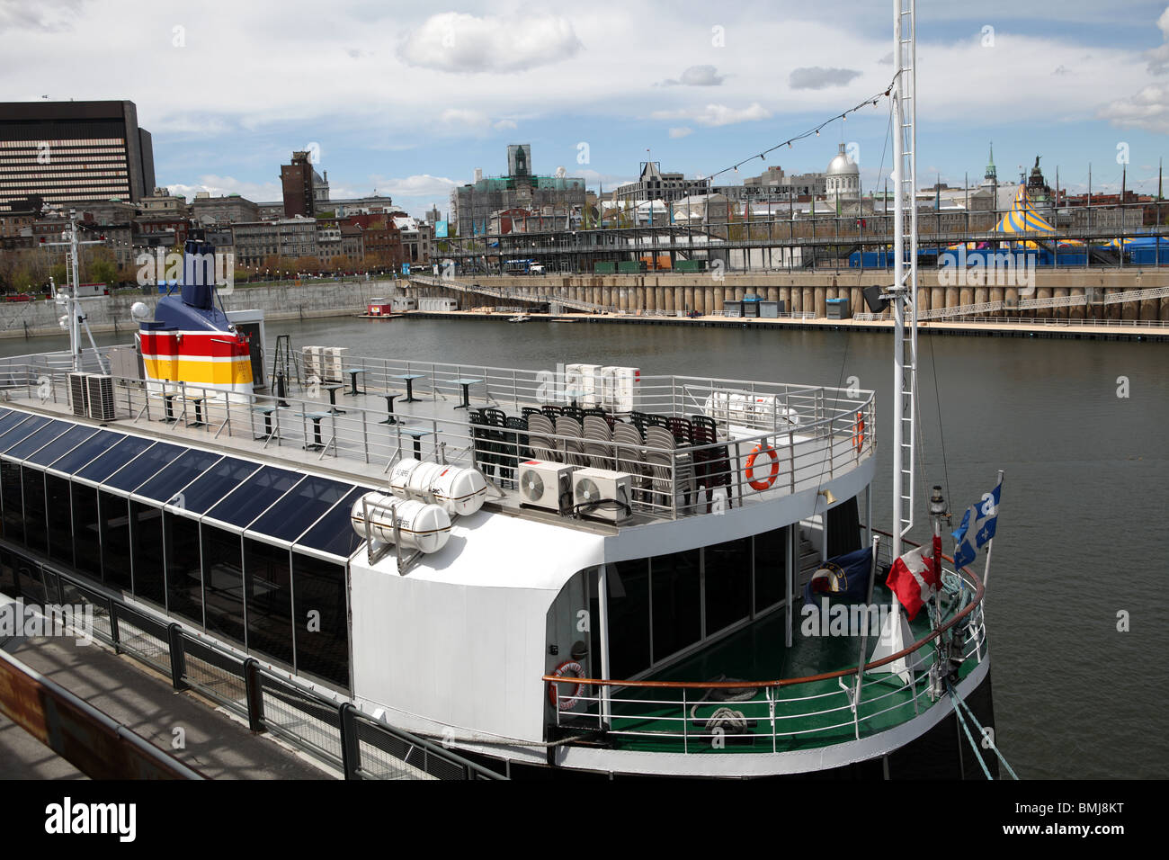 Overview of Montreal from King Edward Quay - old harbour - Montreal ...