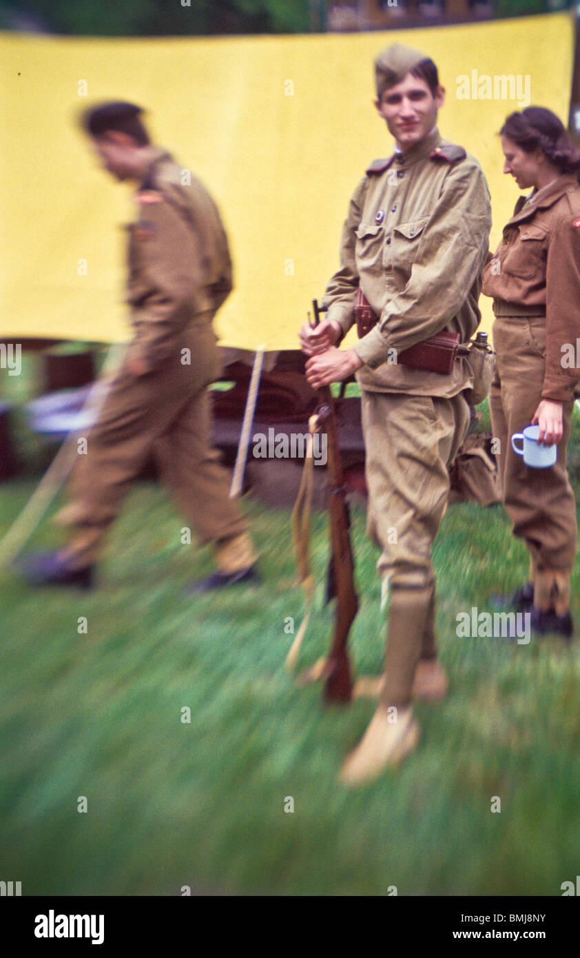 World War II military reenactor soldiers Stock Photo - Alamy