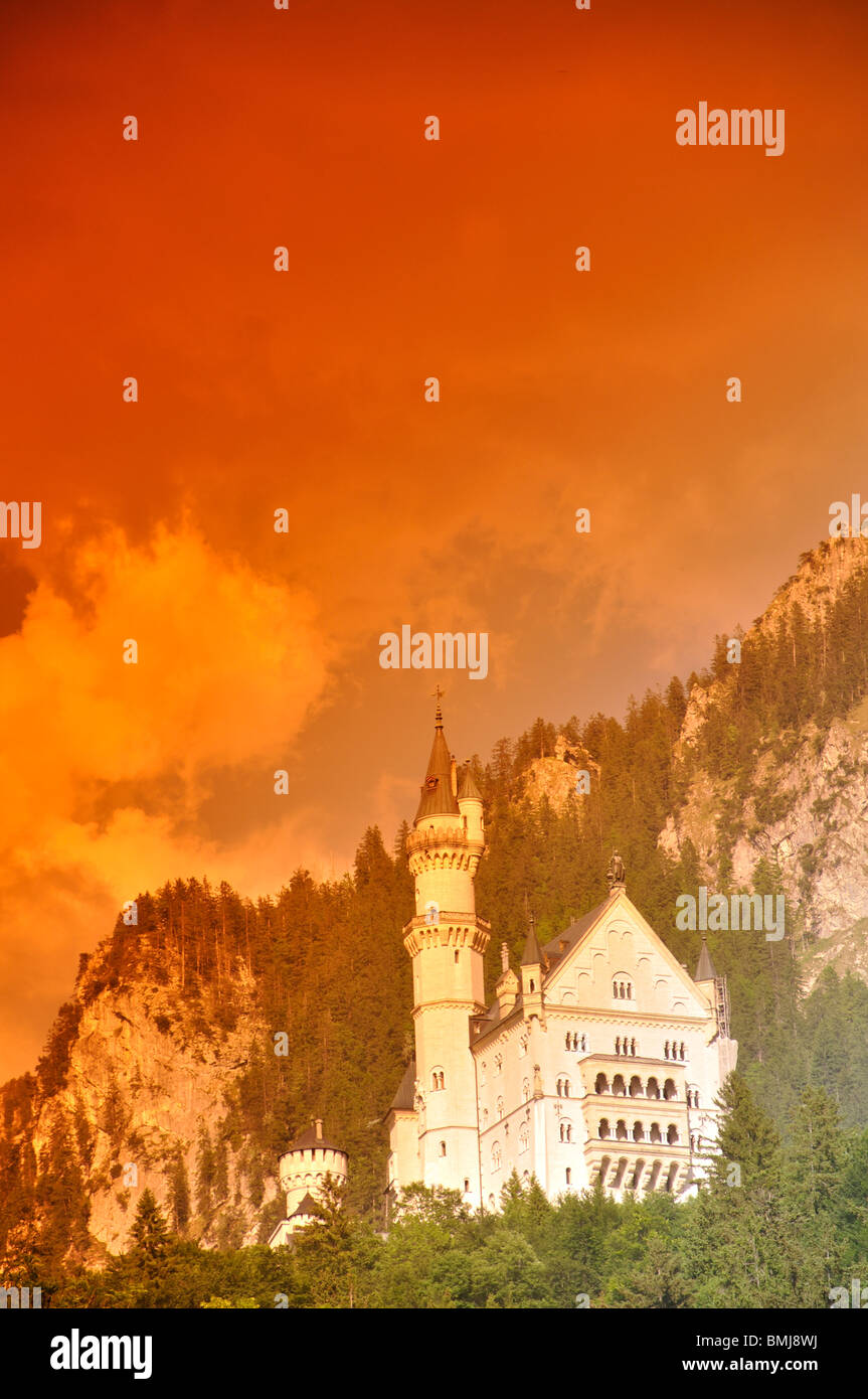 Neuschwanstein castle sunset hi-res stock photography and images - Alamy