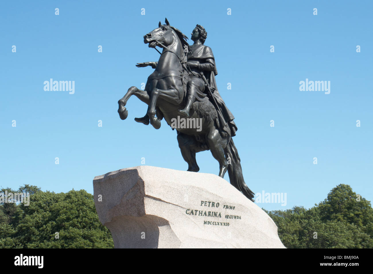 Monument to Peter the Great (The Copper Horseman Stock Photo - Alamy