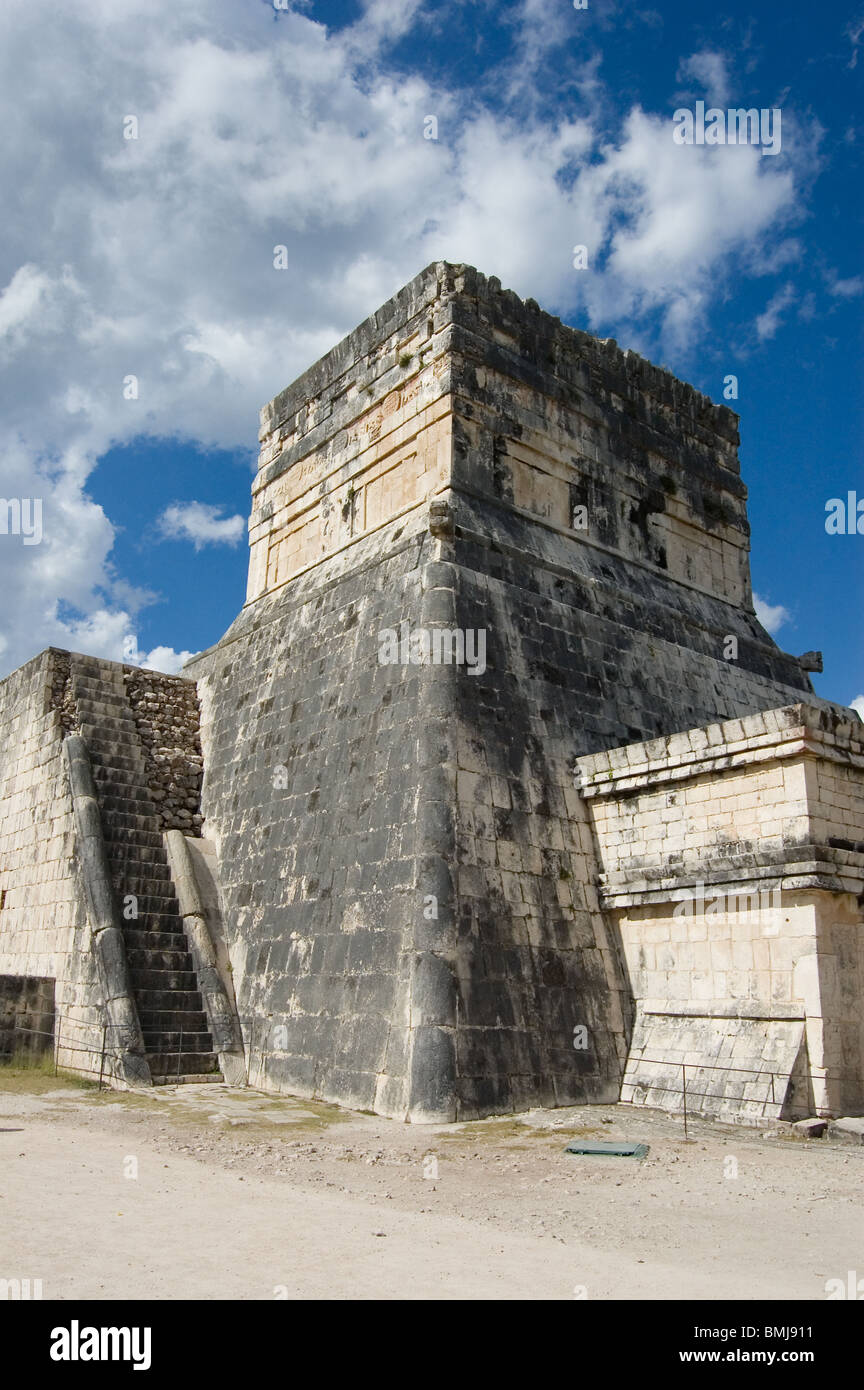 Photo of ancient building in Chichen Itza, Mexico, in the corner of the ...