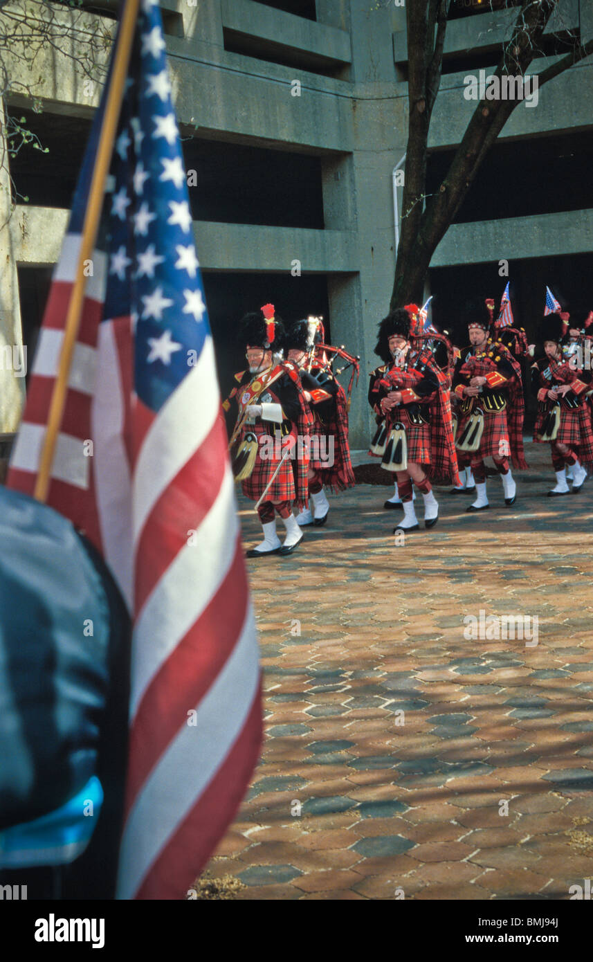 Small town patriotic parade celebrations Americana American flag pride ...