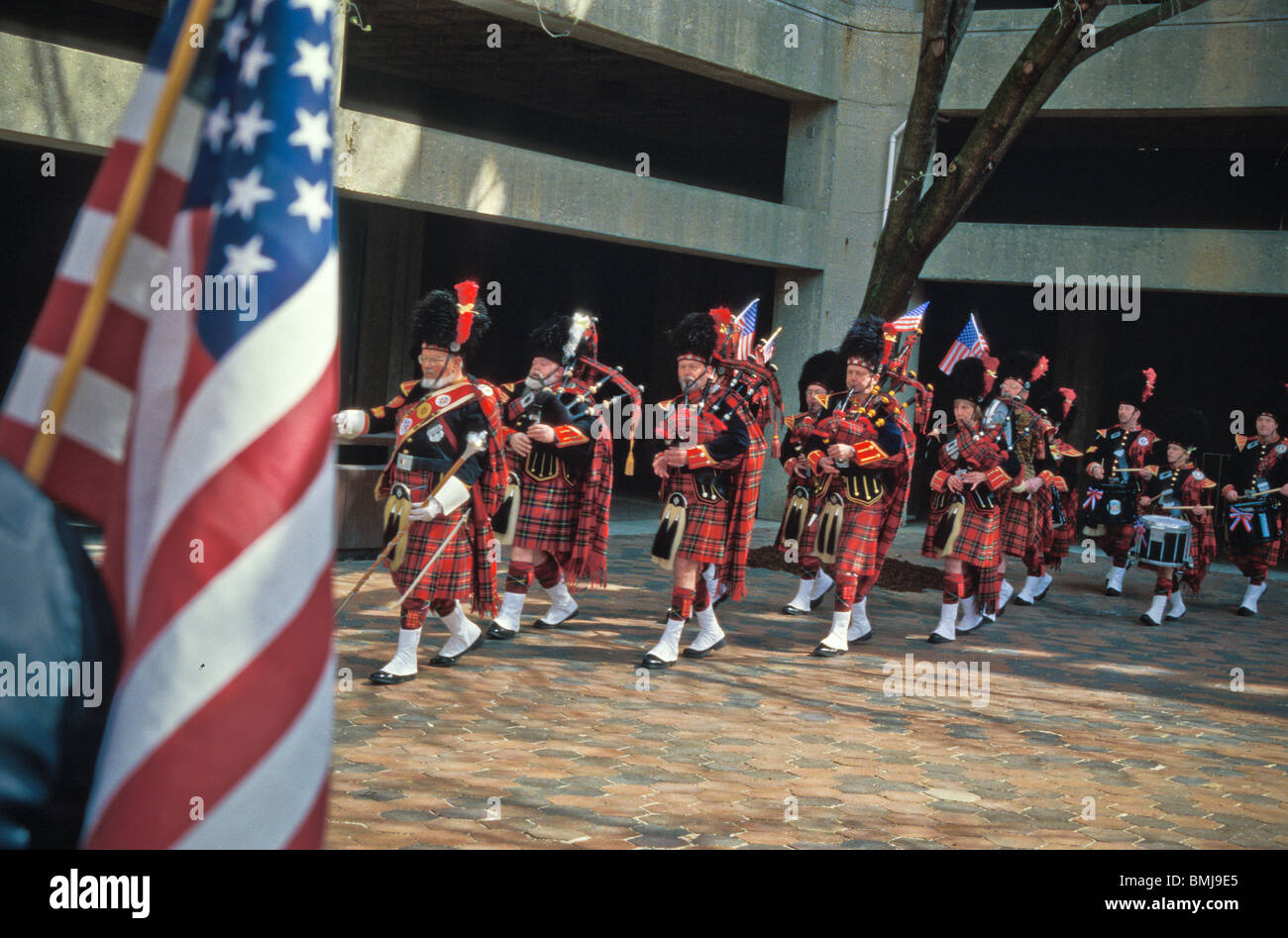Small town patriotic parade celebrations Americana American flag pride ...