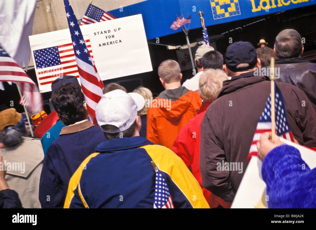 Small town patriotic parade celebrations Americana American flag pride ...