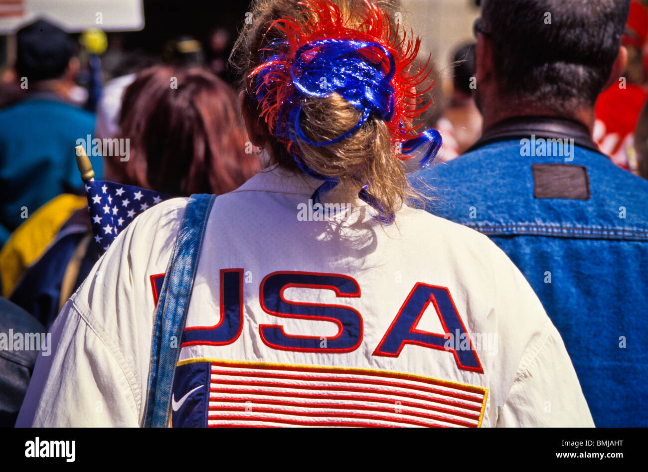Small town patriotic parade celebrations Americana American flag pride ...