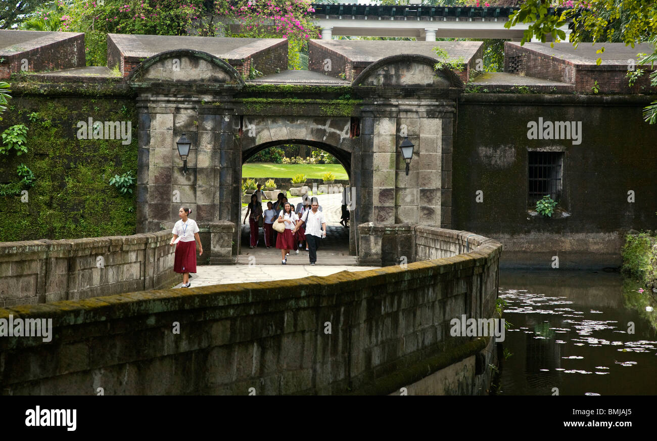 Canal and fortress gate of the Spanish district of INTRAMUROS - MANILA ...