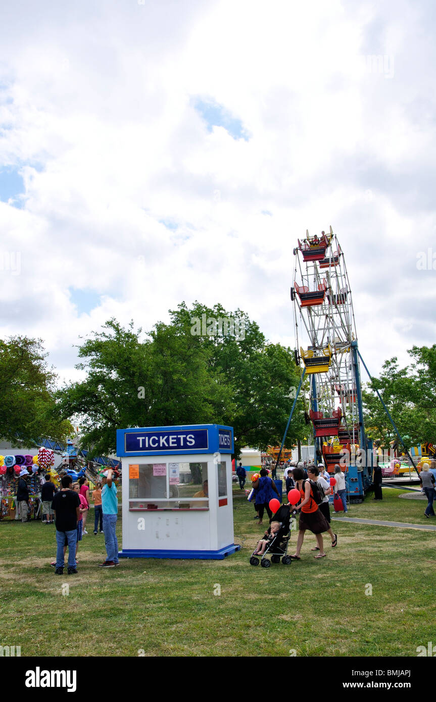 Tickets booth for local amusement and entertainment park Stock Photo ...