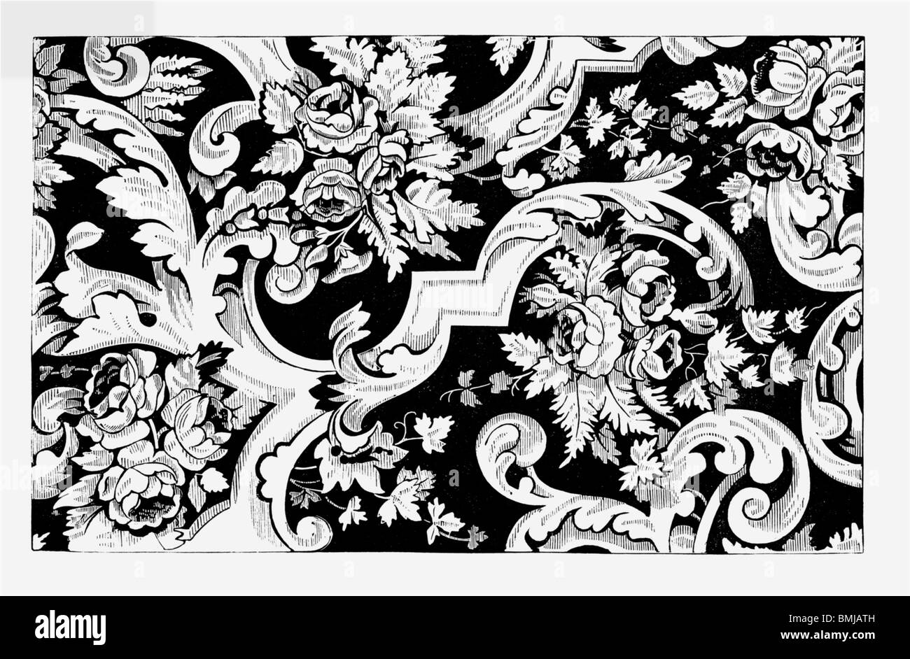 Black and white engraving cut out isolated on white. Illustration of an ...