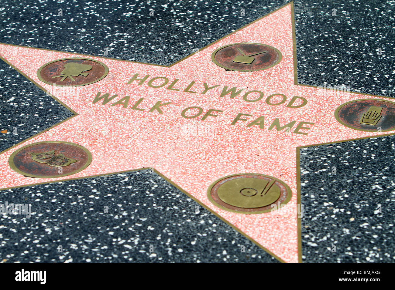 Hollywood Walk Of Fame Star Stock Photo - Alamy