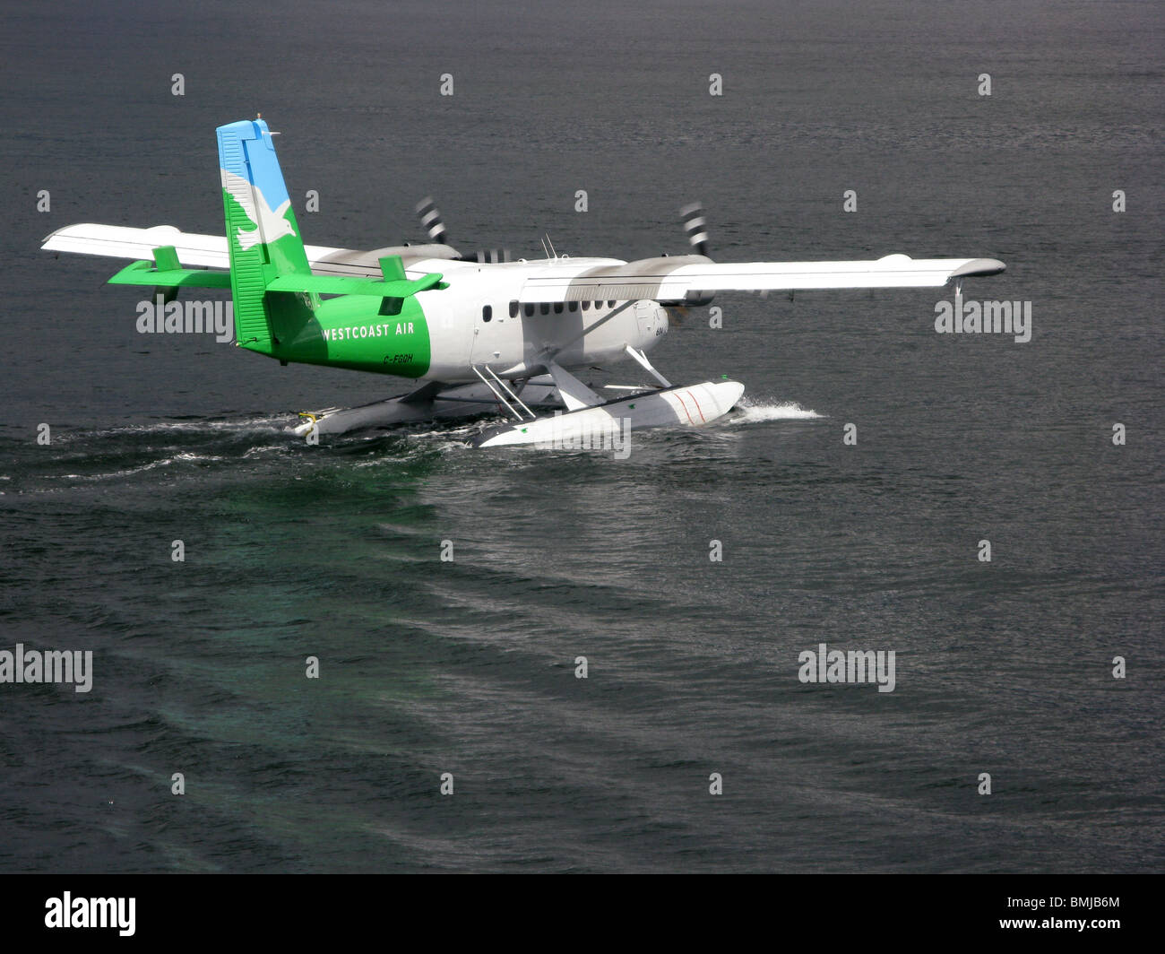Canada, Vancouver, Burrard Inlet, Seaplane, float, plane, sea,taxiing ...