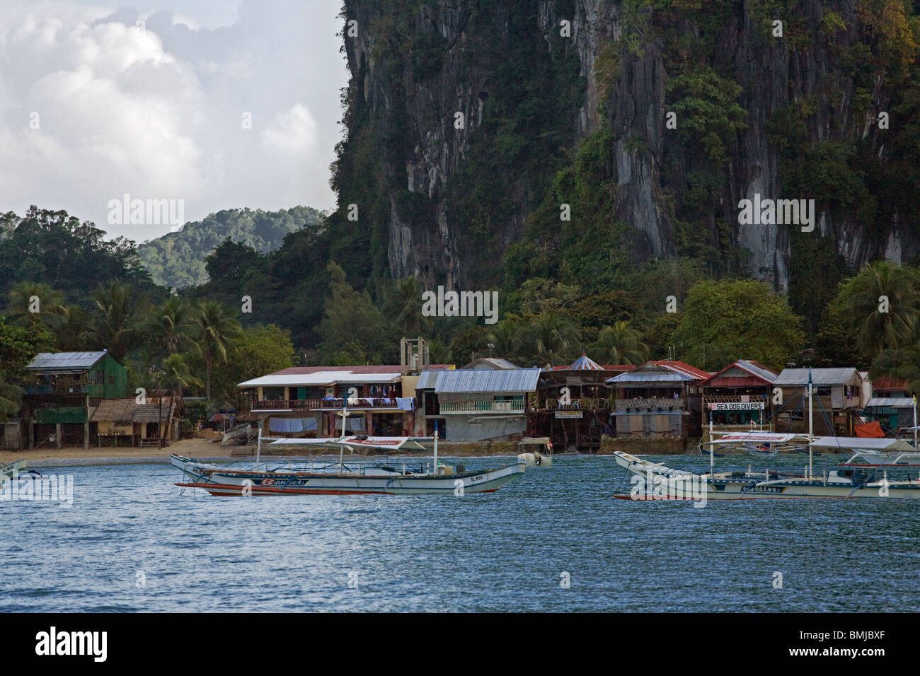 The town of EL NIDO in the North West part of PALAWAN ISLAND ...