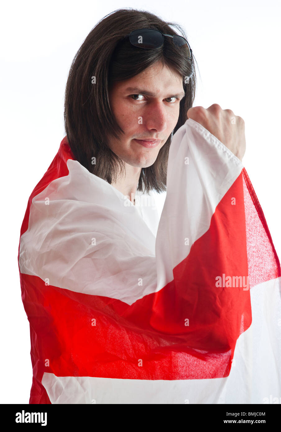 A young man with an England flag Stock Photo - Alamy
