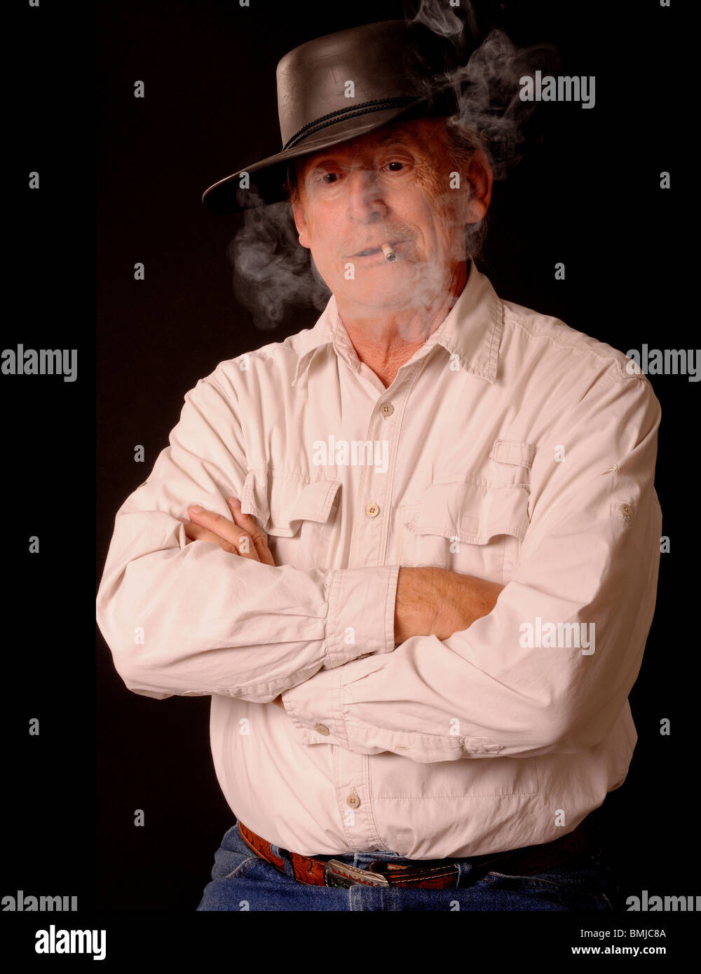 Cowboy smoking hi-res stock photography and images - Alamy