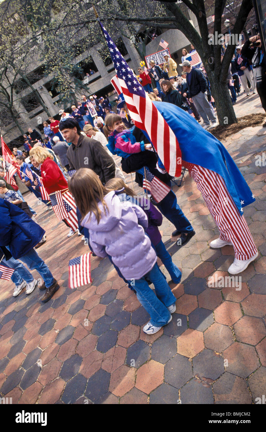 Small town patriotic parade celebrations Americana American flag pride ...
