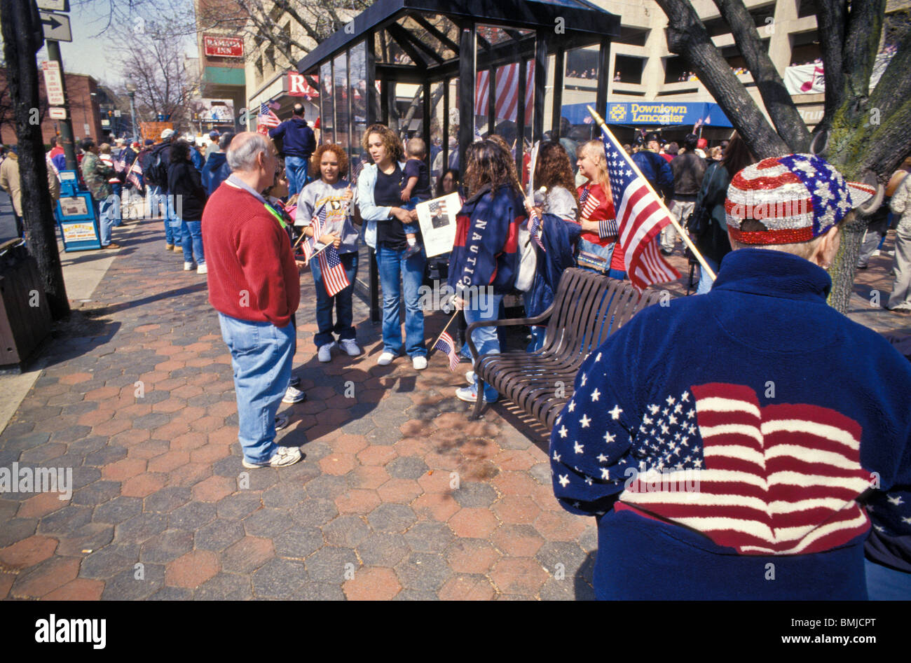 Small town patriotic parade celebrations Americana American flag pride ...