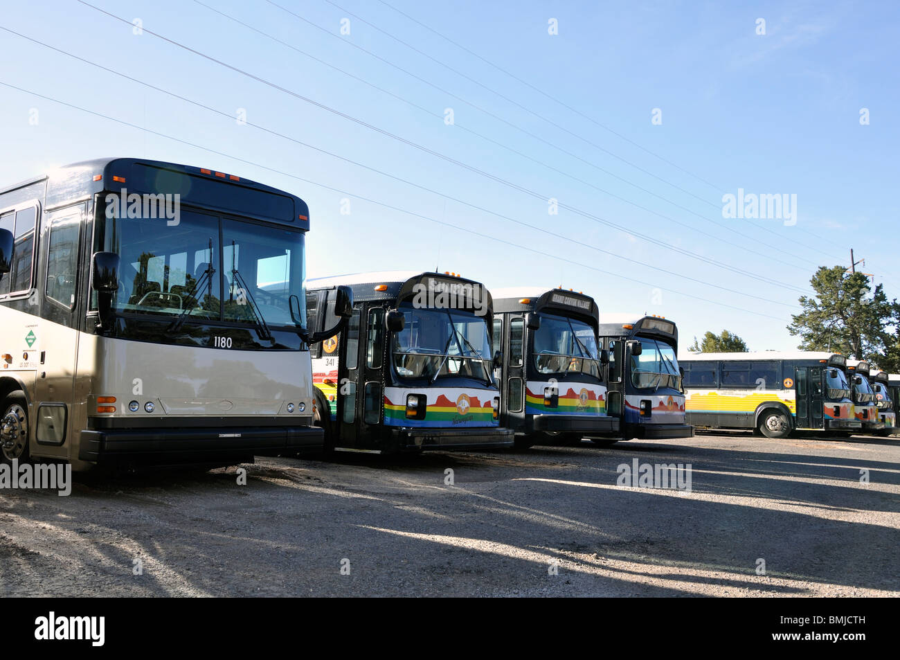 Buses in Grand Canyon, Arizona, USA Stock Photo - Alamy