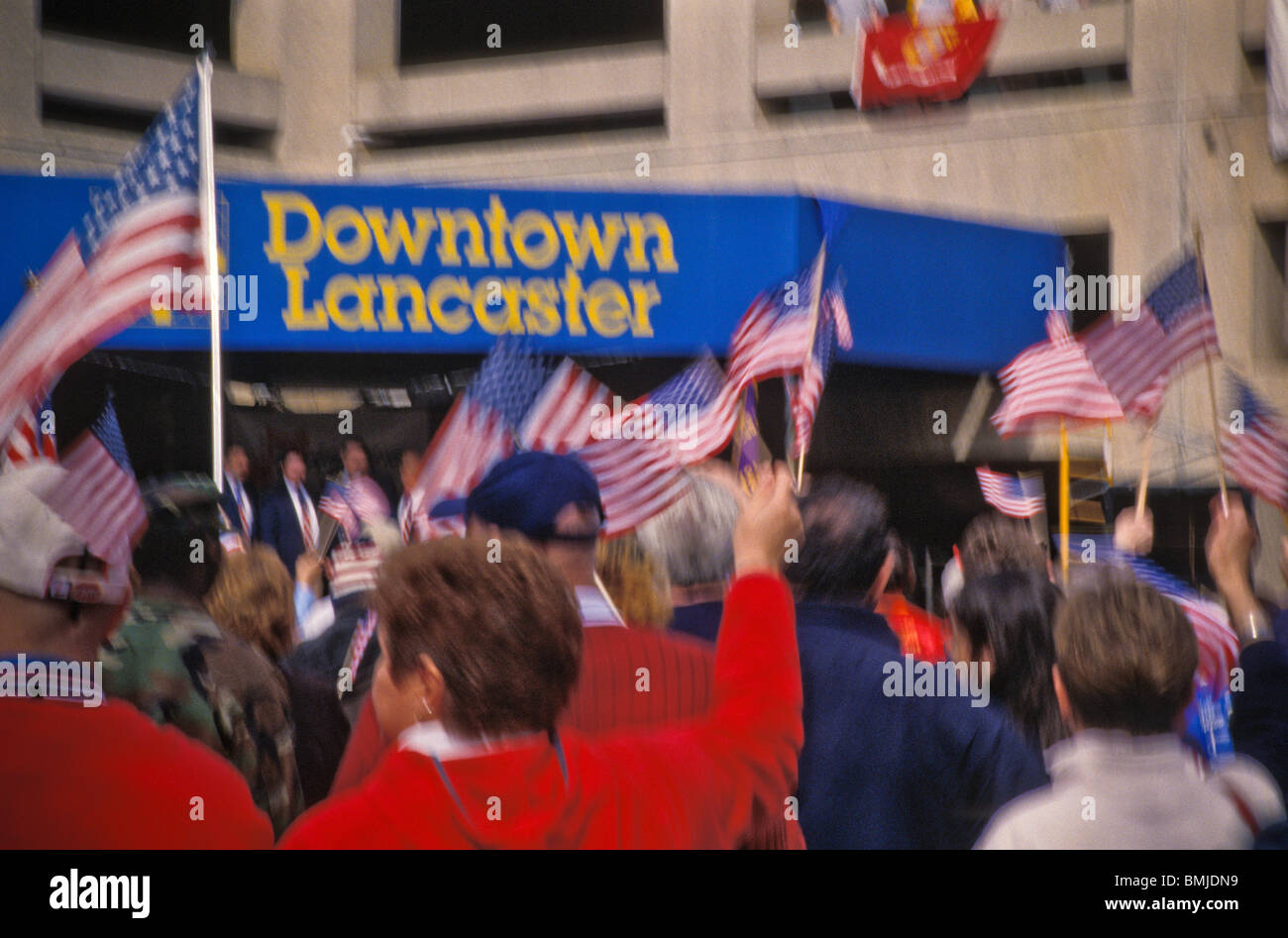 Small town patriotic parade celebrations Americana American flag pride ...