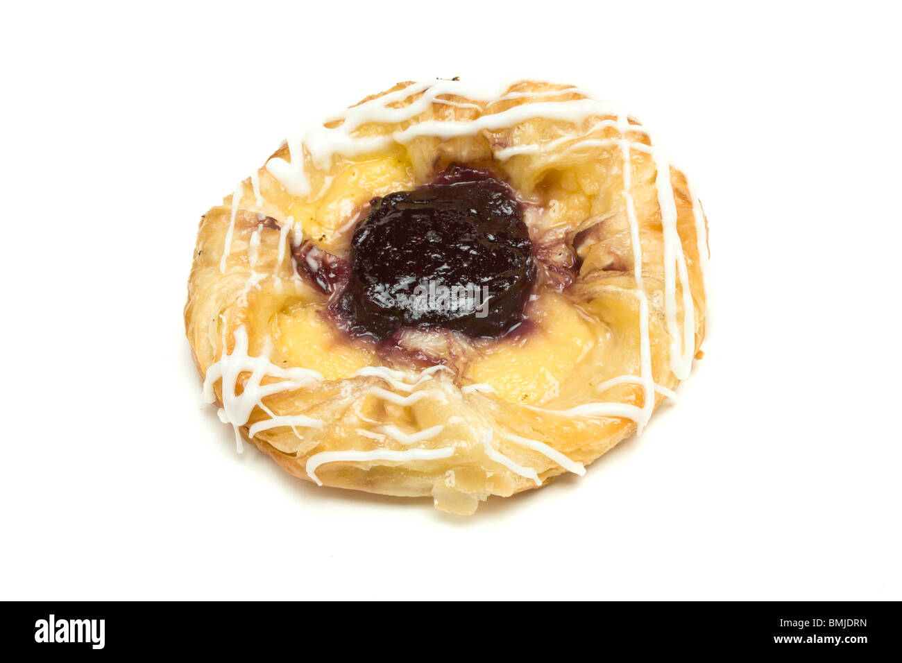 Blueberry Danish Pastry isolated against white background Stock Photo ...
