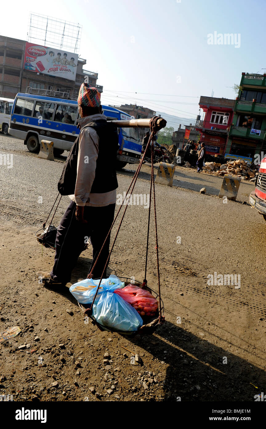 tching a lift on top of bus , pit stop at thimi, main road from ...