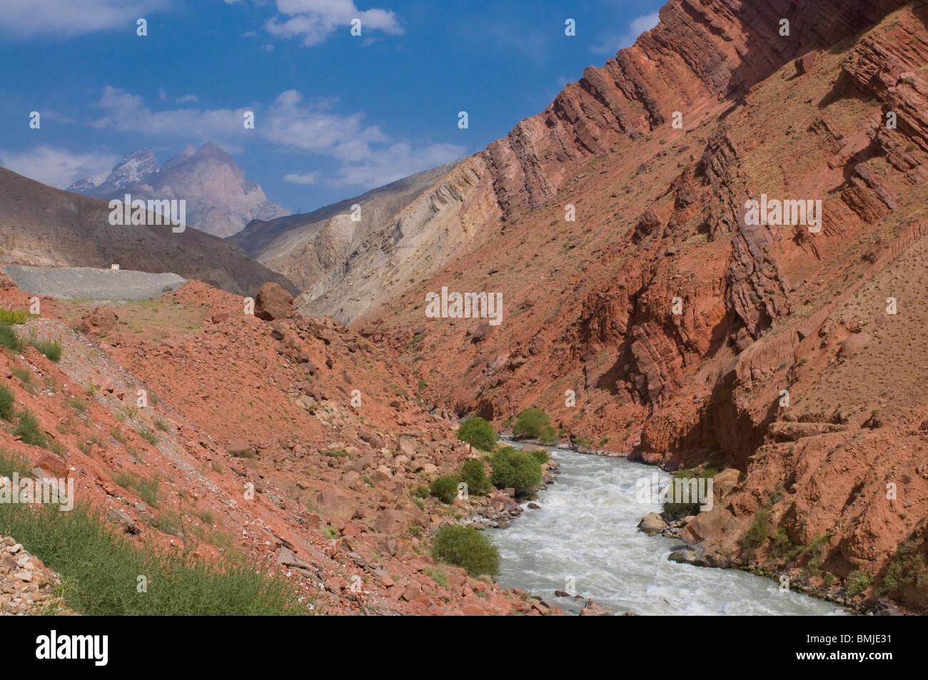 Fan Mountains with river, Iskanderkul,Tajikistan Stock Photo - Alamy