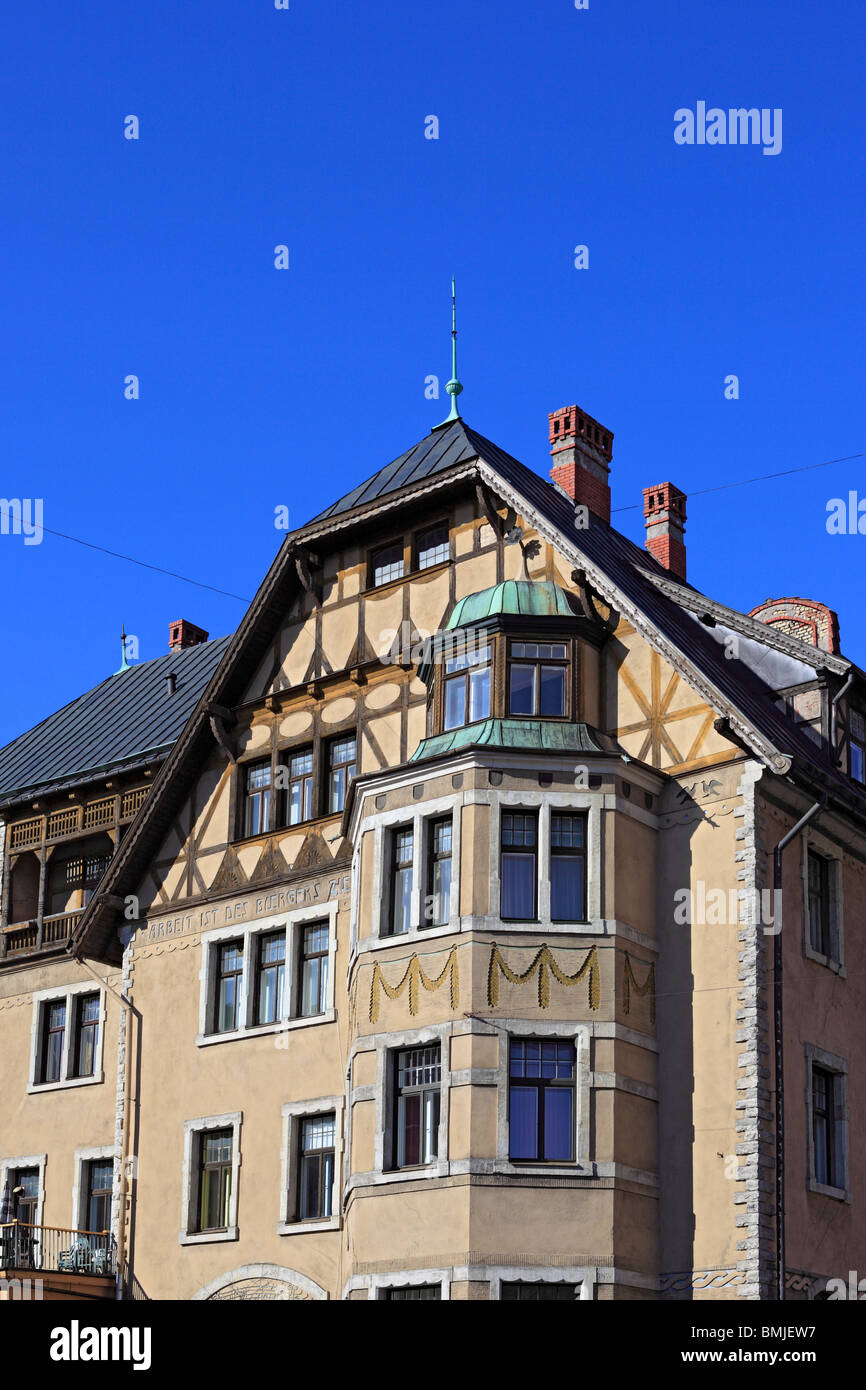 Art Nouveau house, Riga, Latvia Stock Photo - Alamy