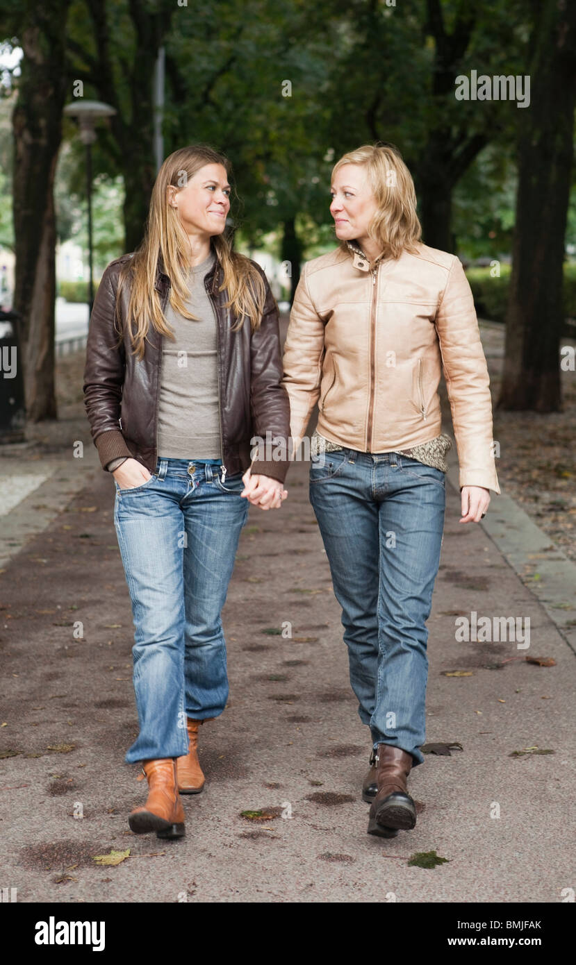 Female lovers on a walk Stock Photo - Alamy