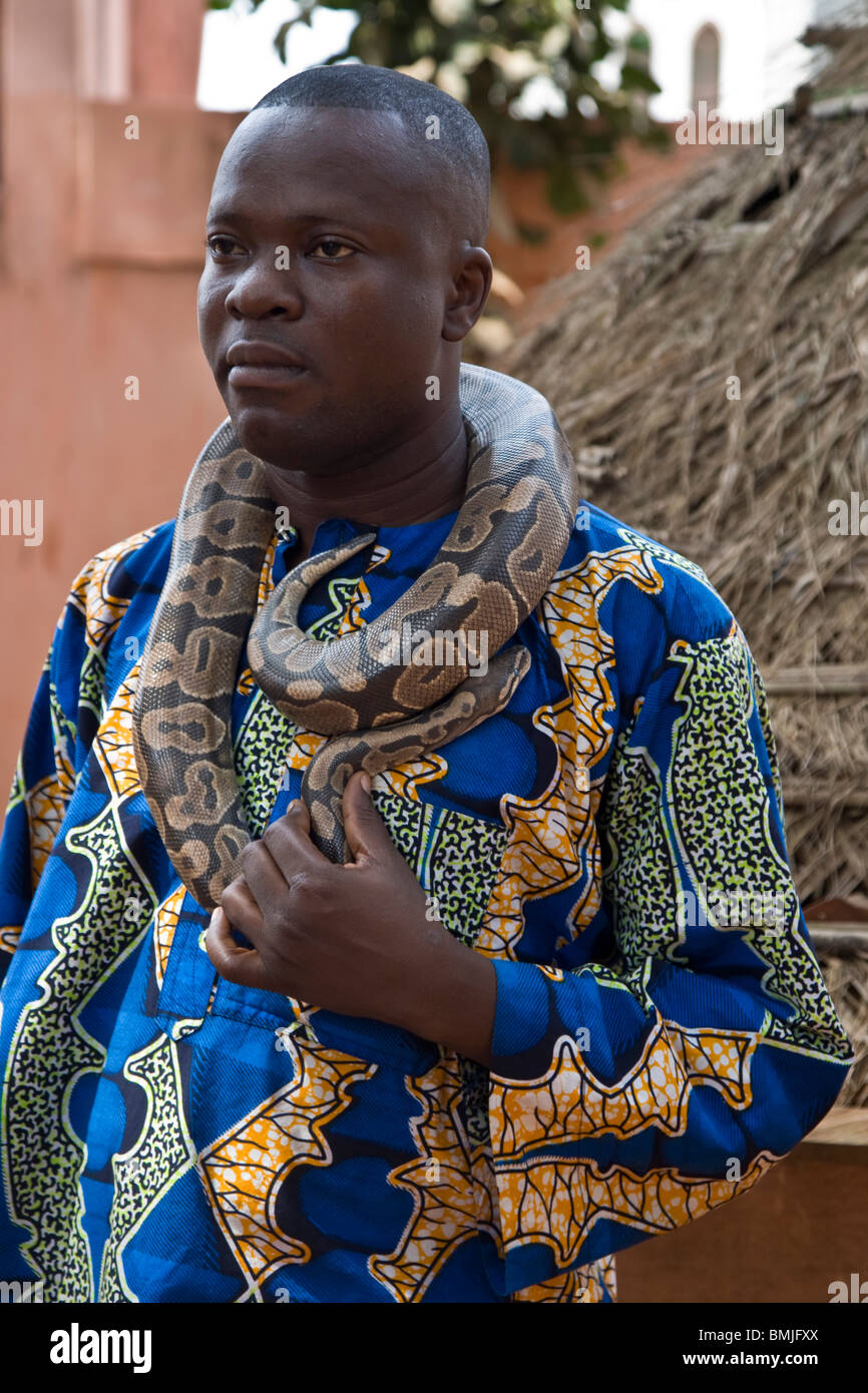 Africa, West Africa, Benin, Ouidah, Temple of the Pythons Stock Photo ...