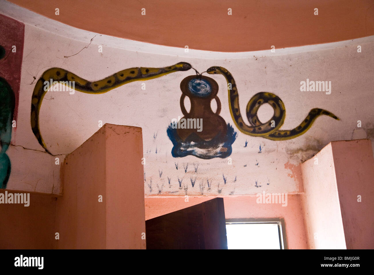 Africa, West Africa, Benin, Ouidah, Temple of the Pythons Stock Photo ...