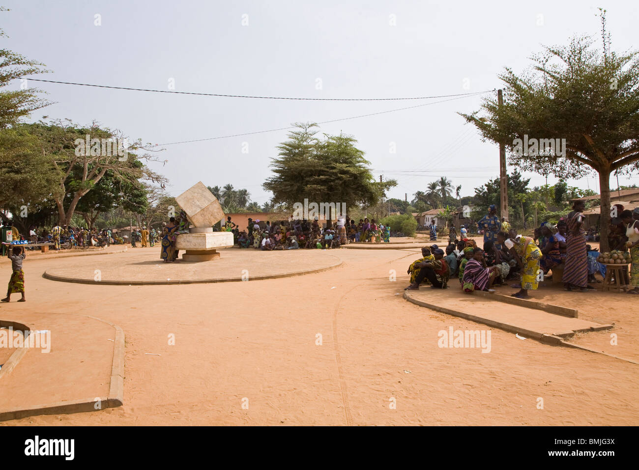 Africa, West Africa, Benin, Ouidah. Women holding microcredit meeting ...