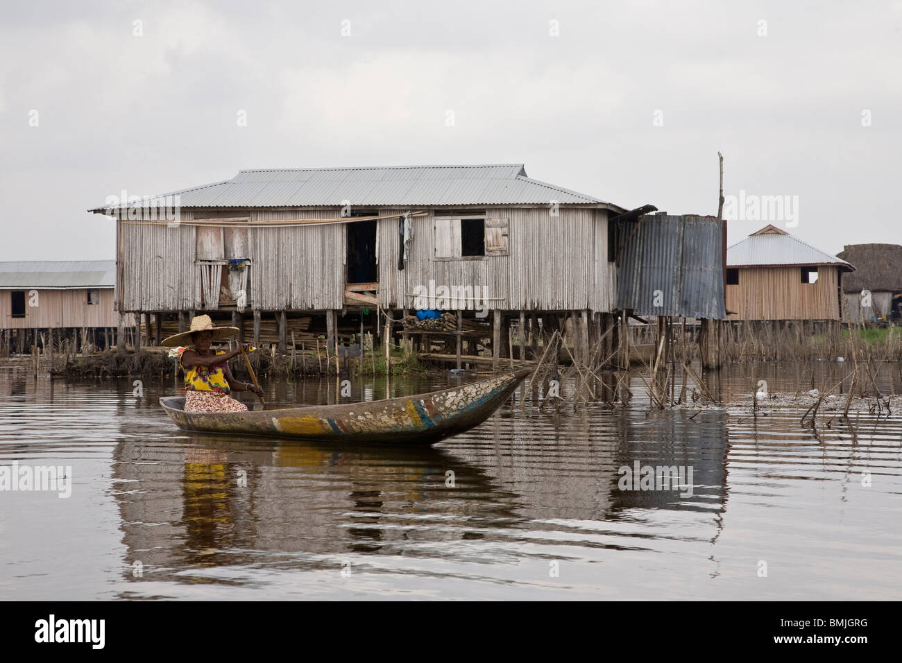 Africa, West Africa, Benin, Lake Nokoue, Ganvie, stilt village Stock ...