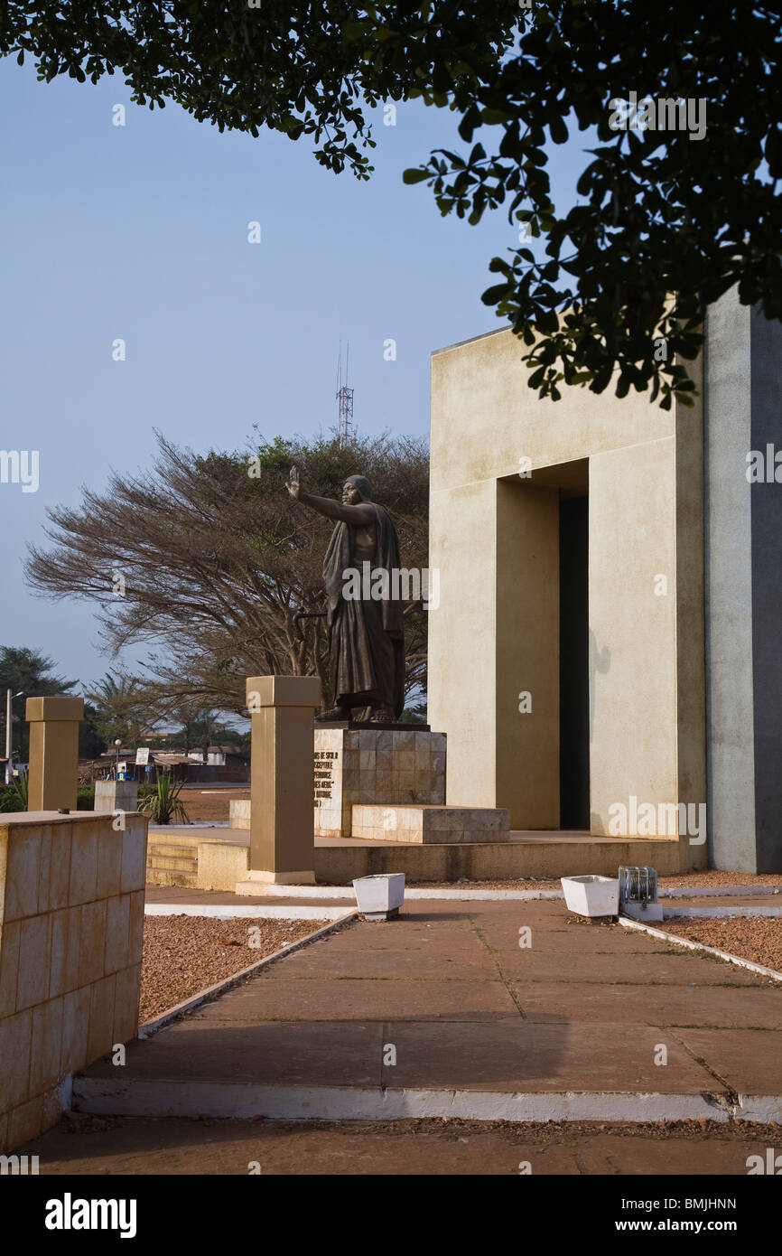 West Africa, Benin, Abomey. Monument of King Glele of Dahomey near the ...