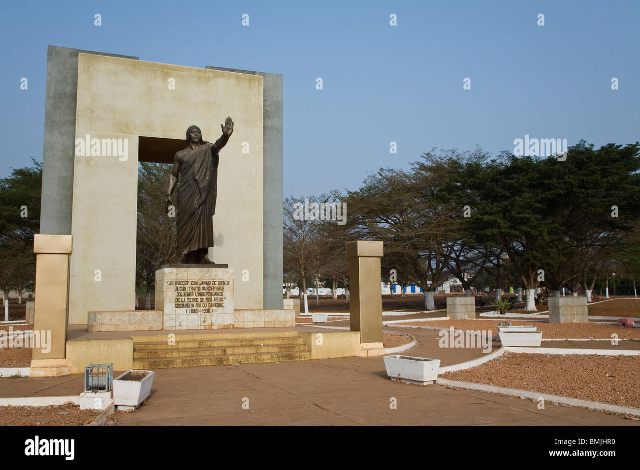 West Africa, Benin, Abomey. Monument of King Glele of Dahomey near the ...