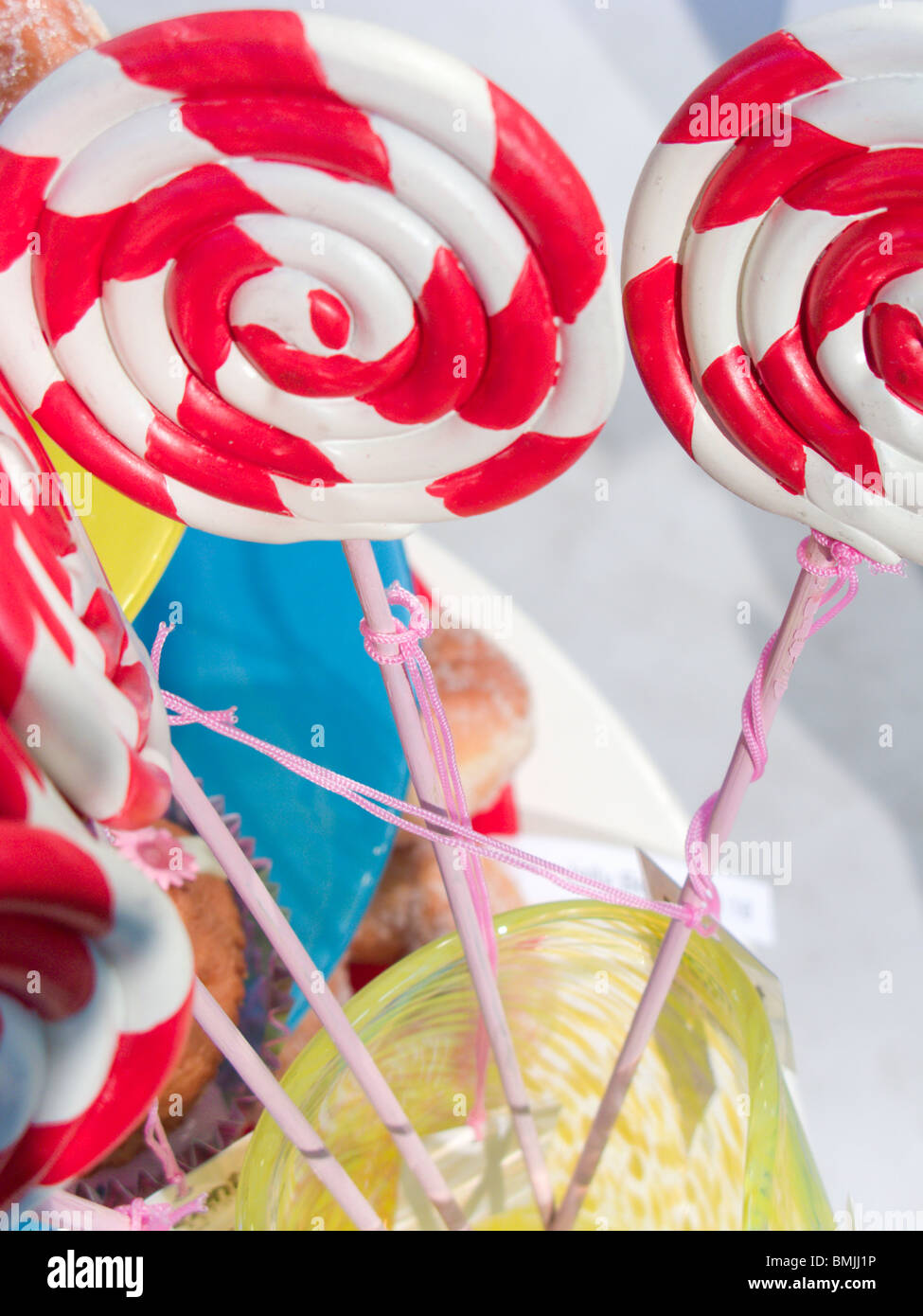 Striped lollipops, Sweden Stock Photo - Alamy