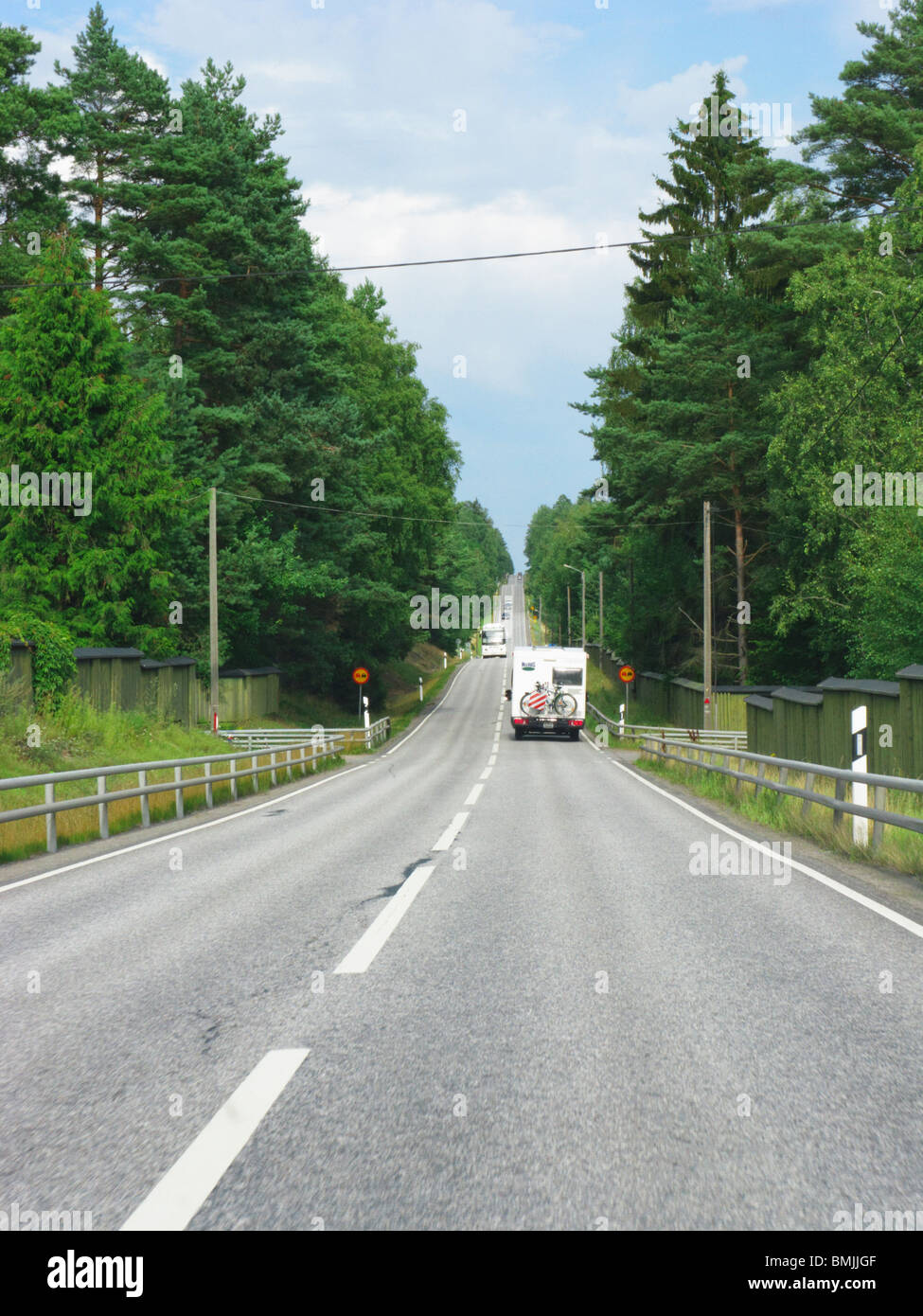 Scandinavia, Sweden, Sodermanland, Trailer on road Stock Photo - Alamy