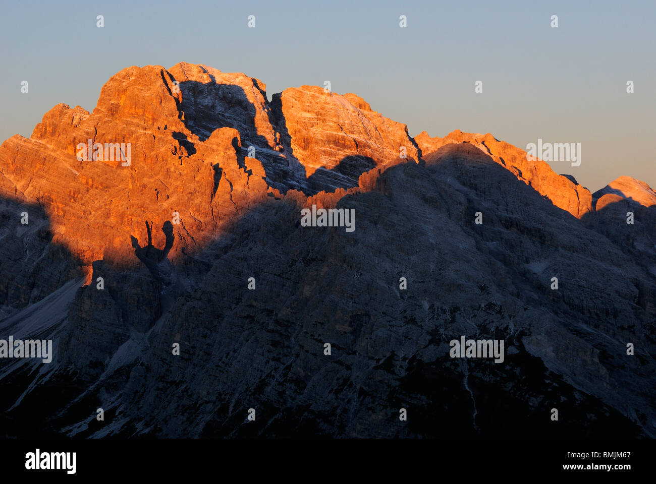 Europe, Italy, View of mountain at sunrise Stock Photo - Alamy