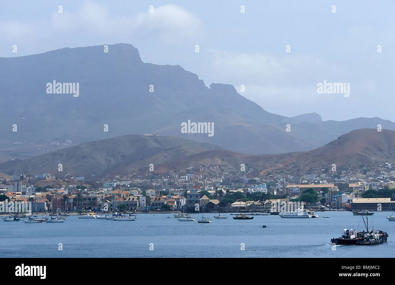 Mindelo harbour , Sao Vicente, Cape Verde Islands Stock Photo - Alamy