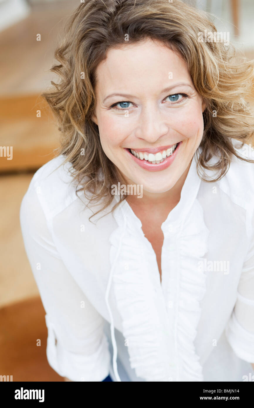 Woman Portrait smiling Stock Photo - Alamy